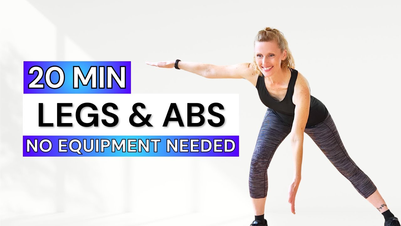 20 Min Legs & Abs Workout | No Equipment Needed | Bodyweight Only - YouTube