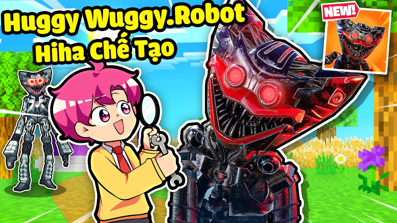 HIHA CHẾ TẠO THÀNH CÔNG HUGGY WUGGY.ROBOT TRONG MINECRAFT*HIHA HUGGY ...