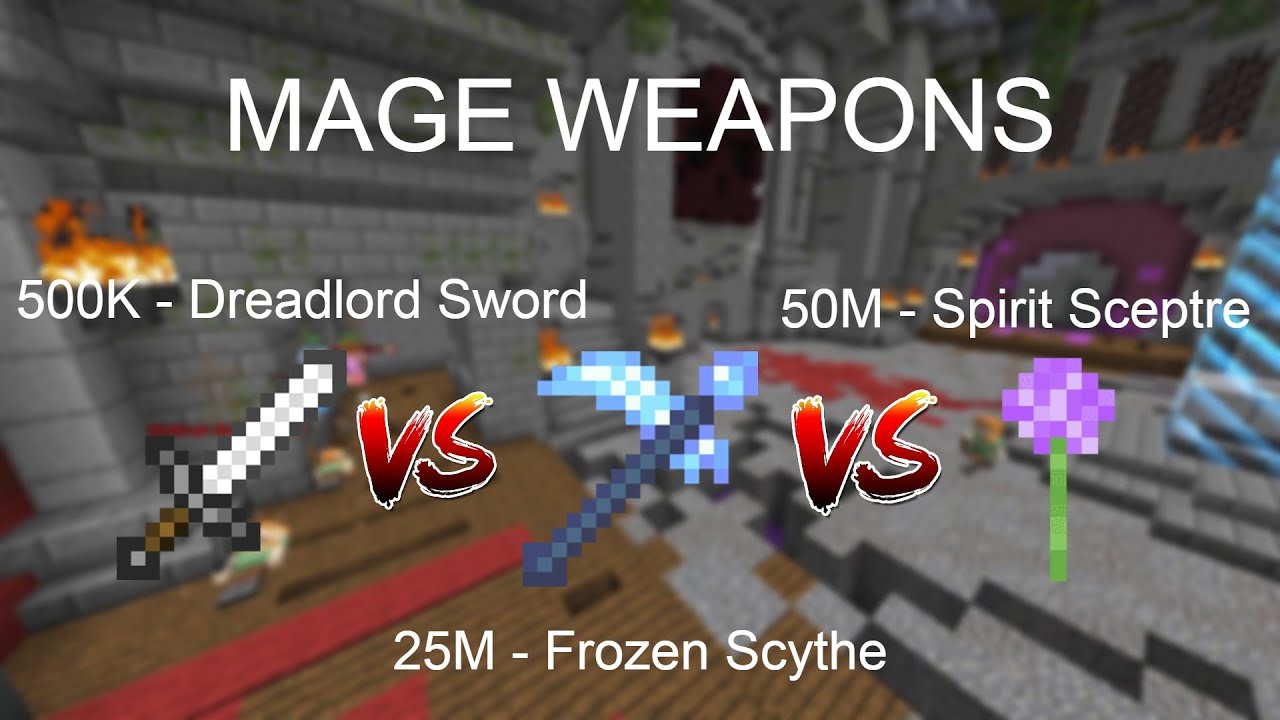 500K MAGE BUILD vs 25M MAGE BUILD vs 50M MAGE BUILD in Hypixel SkyBlock ...