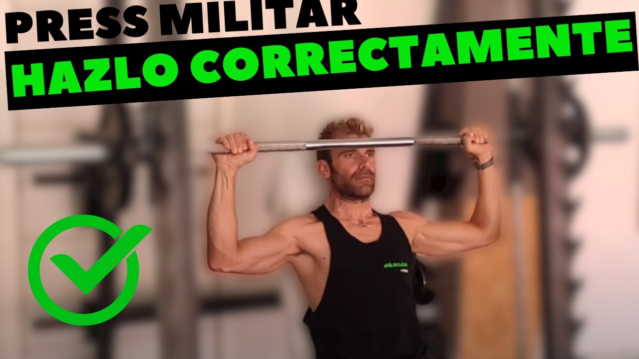 PRESS MILITAR con barra MULTIPOWER - YouTube