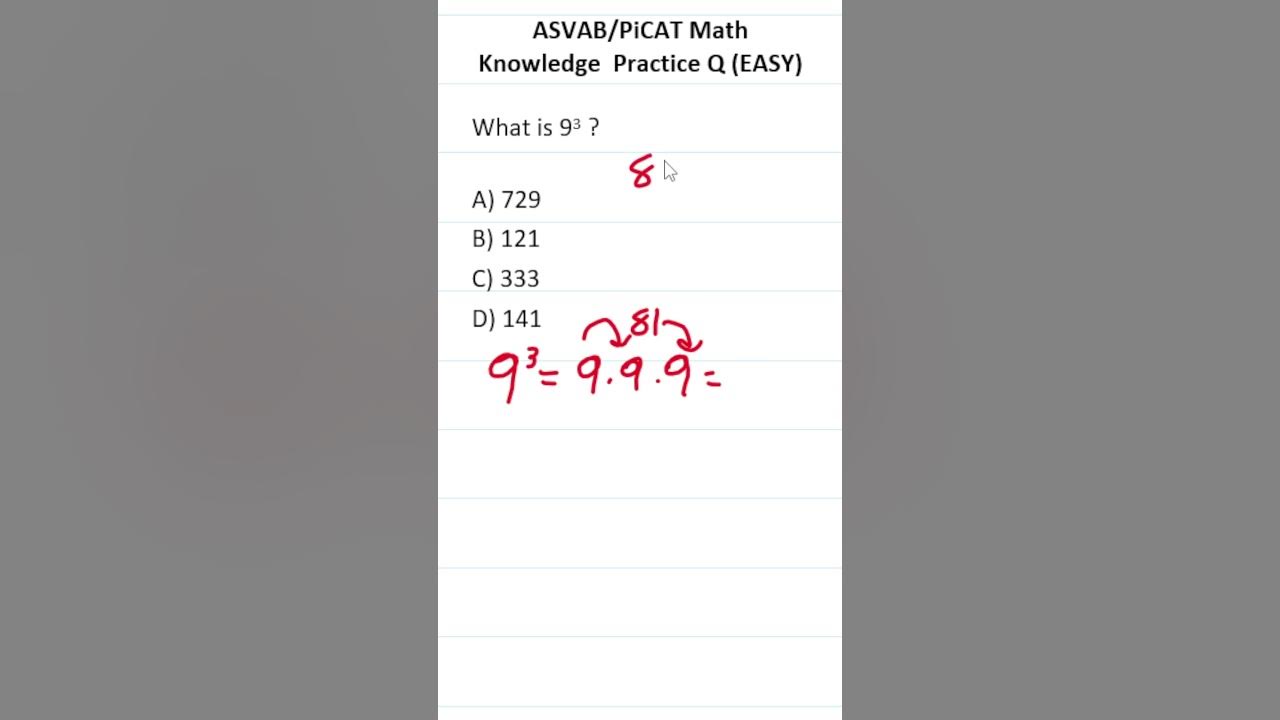 ASVAB/PiCAT Math Knowledge Practice Test Question: Cubed Numbers # ... ASVAB/PiCAT Math Knowledge Practice Test Question: Cubed Numbers # ...
