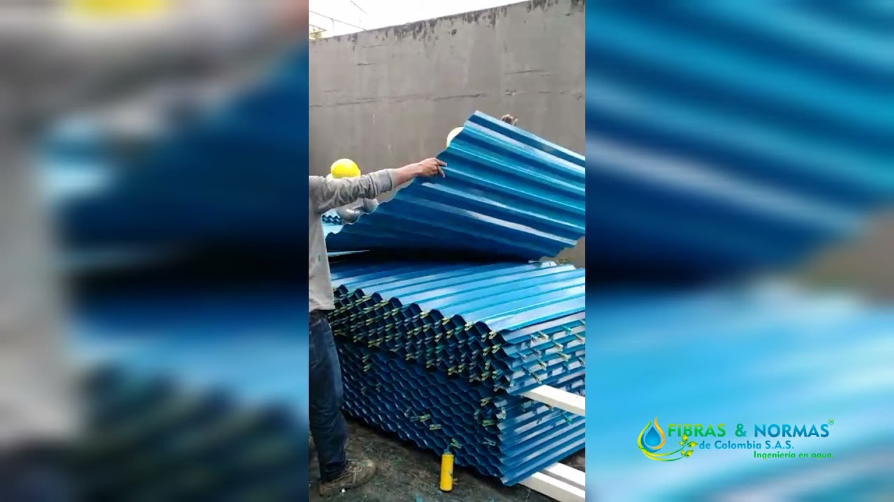 Módulos sedimentadores tipo panel lamelar - YouTube