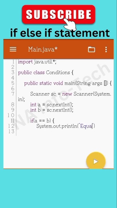 else if statement in java #coding #programming #shortvideo #shortsfeed #shorts #tech # ...