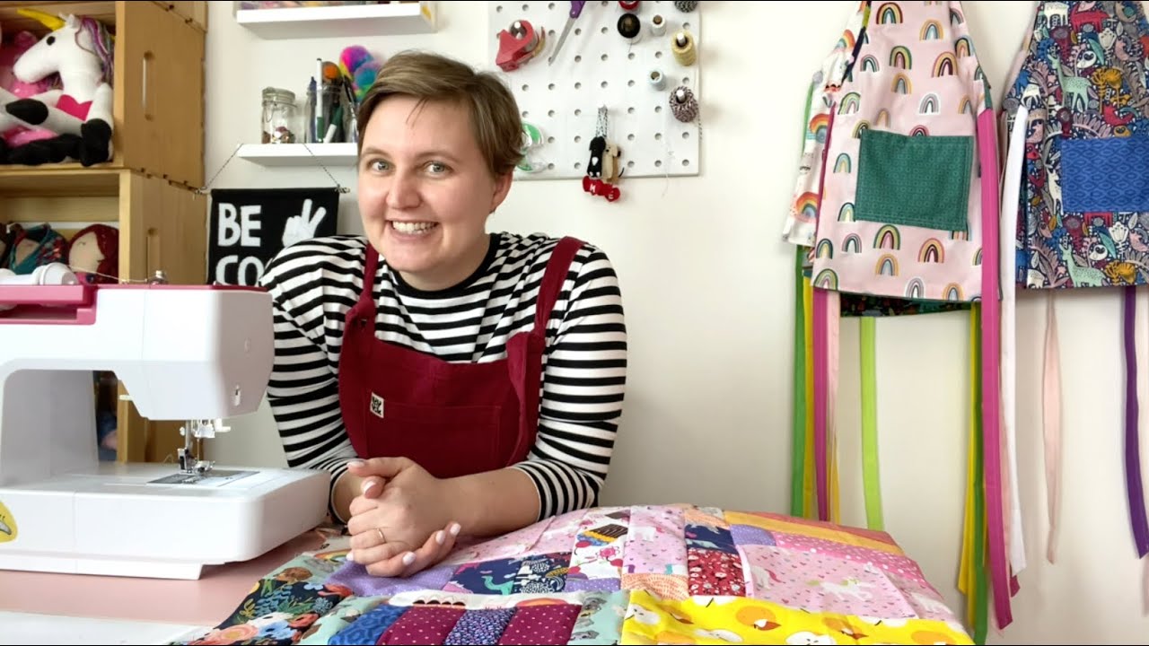 Easy Crazy Quilt Tutorial with Fabric Scraps - YouTube