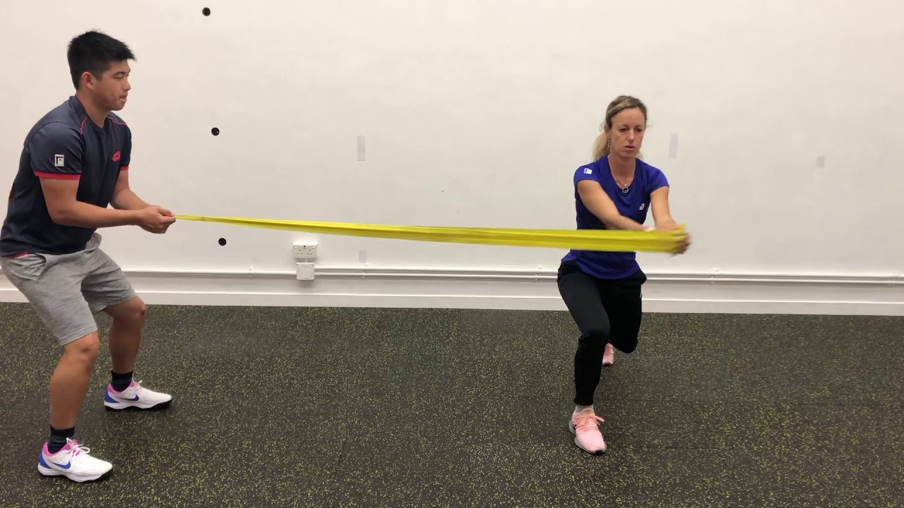Lunge trunk rotation 2 - YouTube