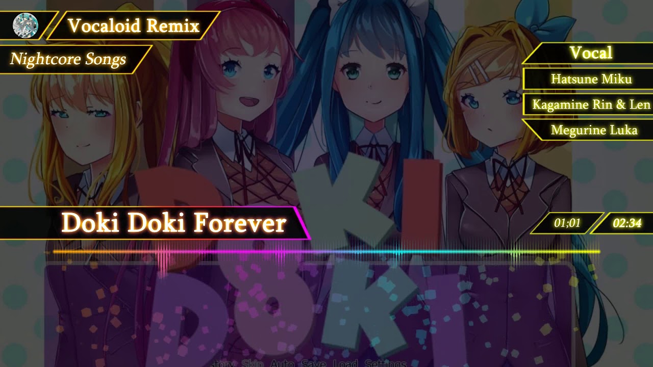 【Nightcore】Doki Doki Forever (DDLC)【VOCALOID】 - YouTube