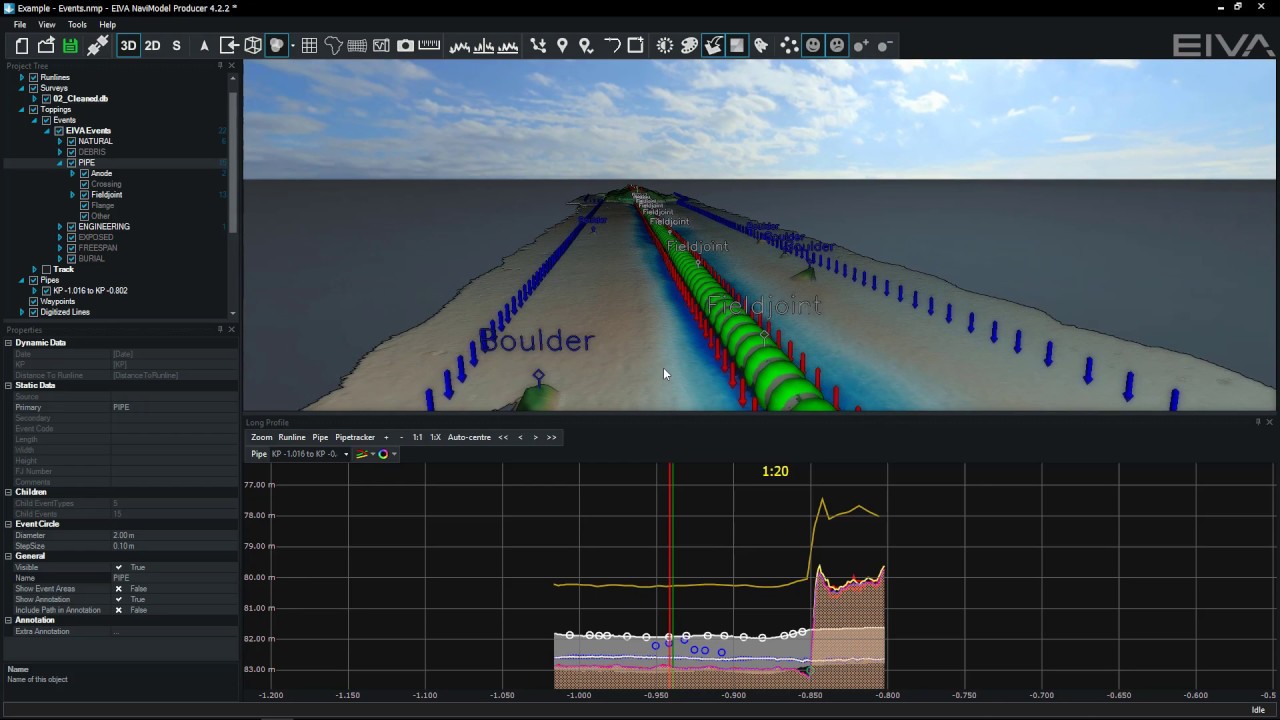 EIVA NaviSuite – NaviModel – Recalculate events - YouTube