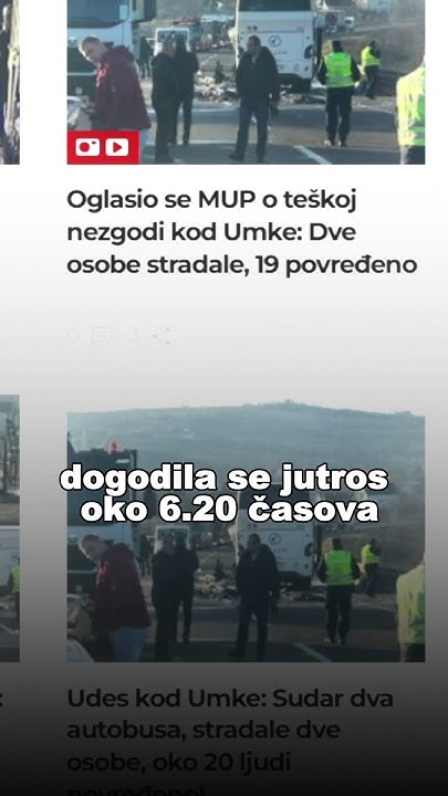 Majka dvoje dece stradala je jutros u Srbiji 💔 😥 Stravičan sudar dva autobusa kod Umke - YouTube