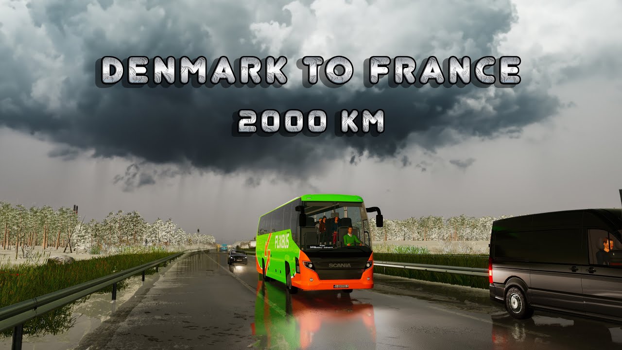 Long Route | Denmark to France | Fernbus Simulator | Logitech G29 - YouTube