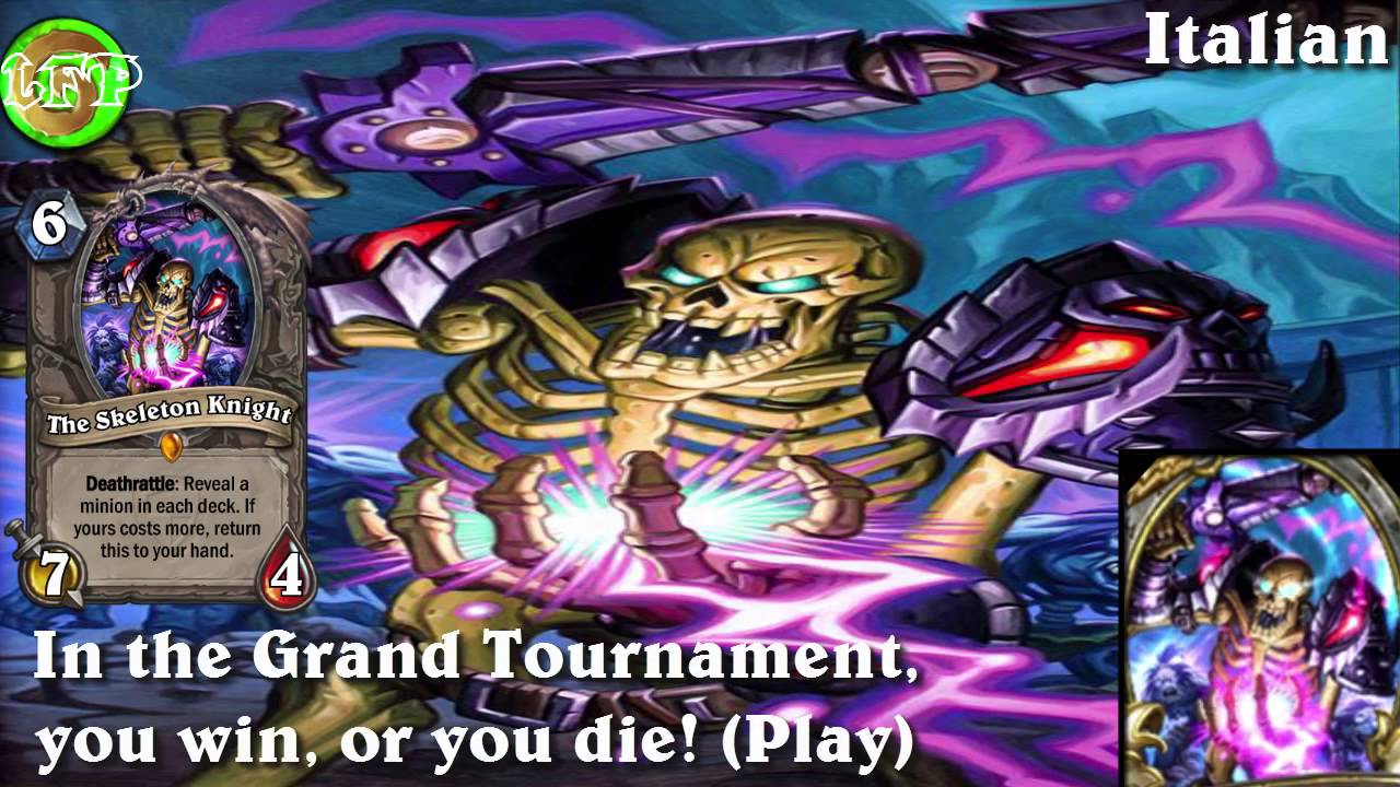 The Skeleton Knight card sounds in 12 languages -Hearthstone - YouTube