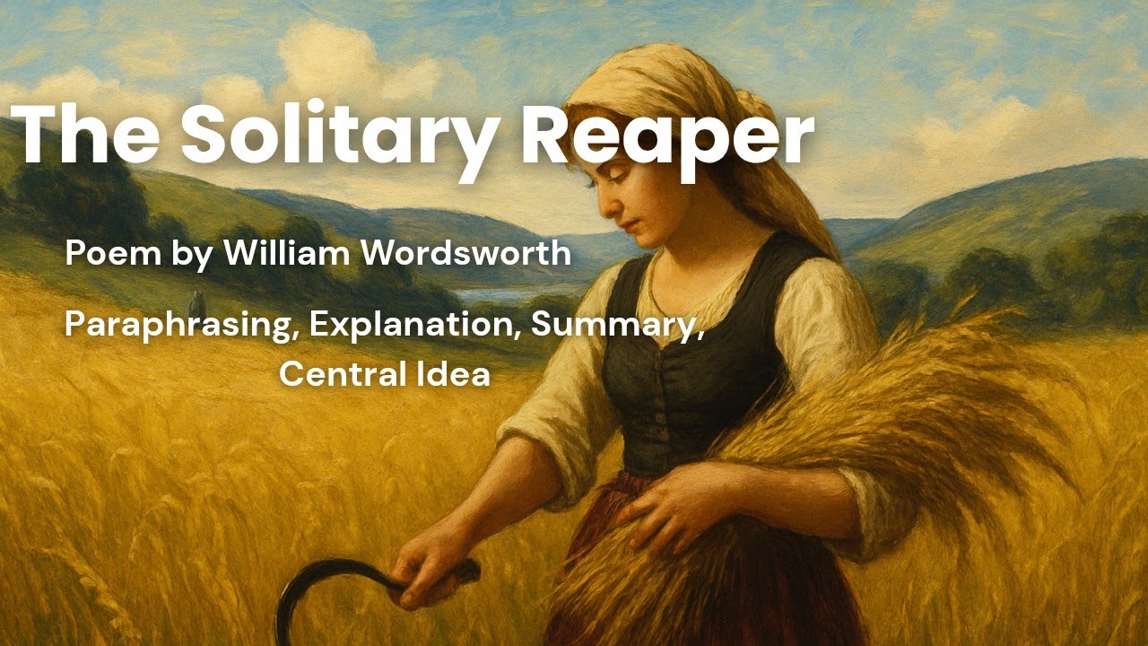 Poem “The Solitary Reaper” by William Wordsworth Paraphrasing ...
