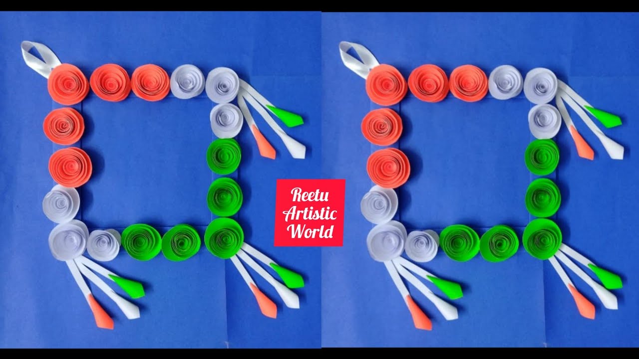 Tri Colour Craft /Independence Day Activity🇮🇳/ Wall Hanging/ Wall Decor ...