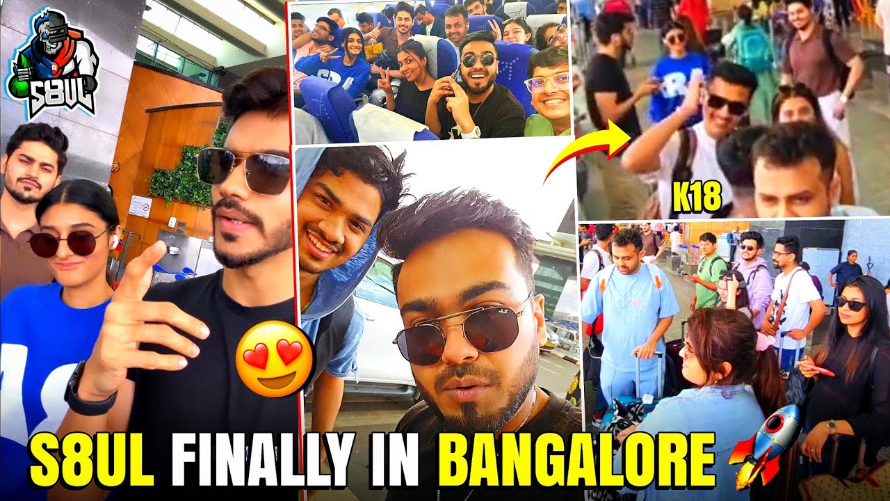 S8UL members in Bangalore🚀 Mamba, Rega, Mortal, K18, Snax, Joker, Payal ...