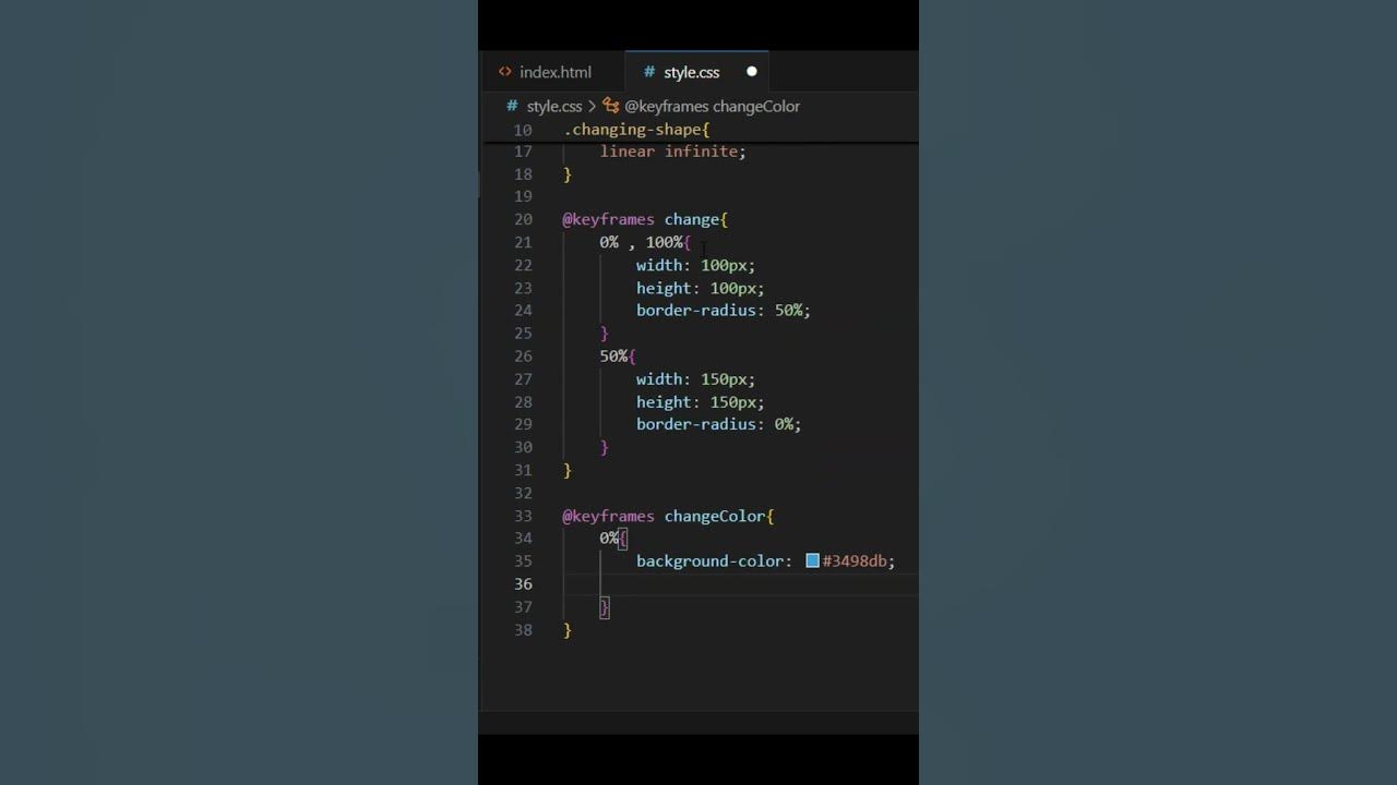 Shape changing animation Css | Css tutorials | - YouTube