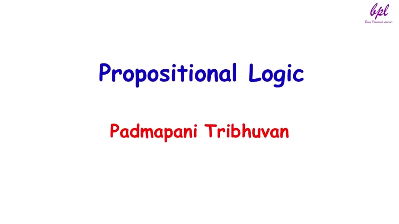 Propositional Logic Youtube 5169