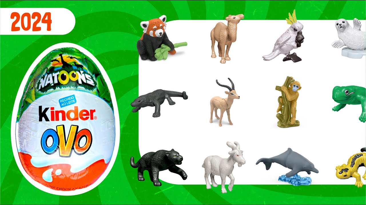 CONHEÇA AGORA OS ANIMAIS DISPONÍVEIS NO KINDER OVO NATOONS 2024 - YouTube