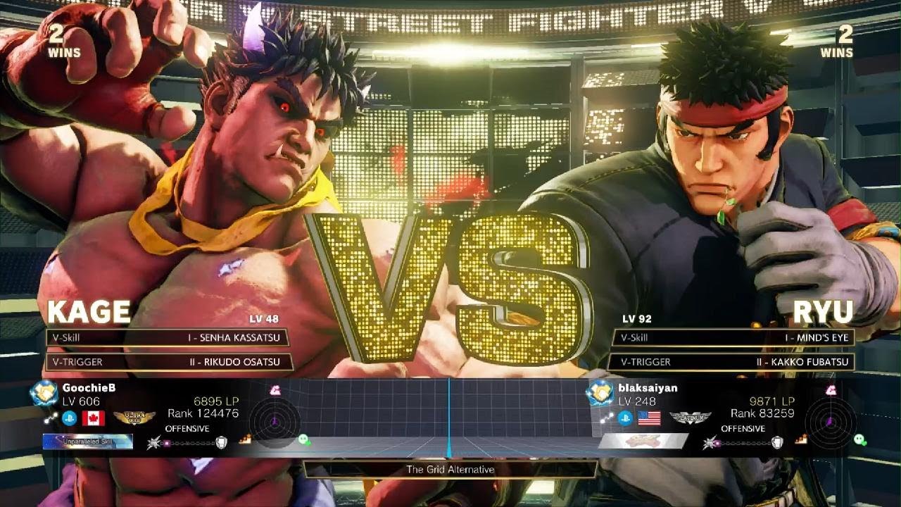 SFV CE blaksaiyan : Ryu vs Kage - an unworthy Rage Sayian! - YouTube