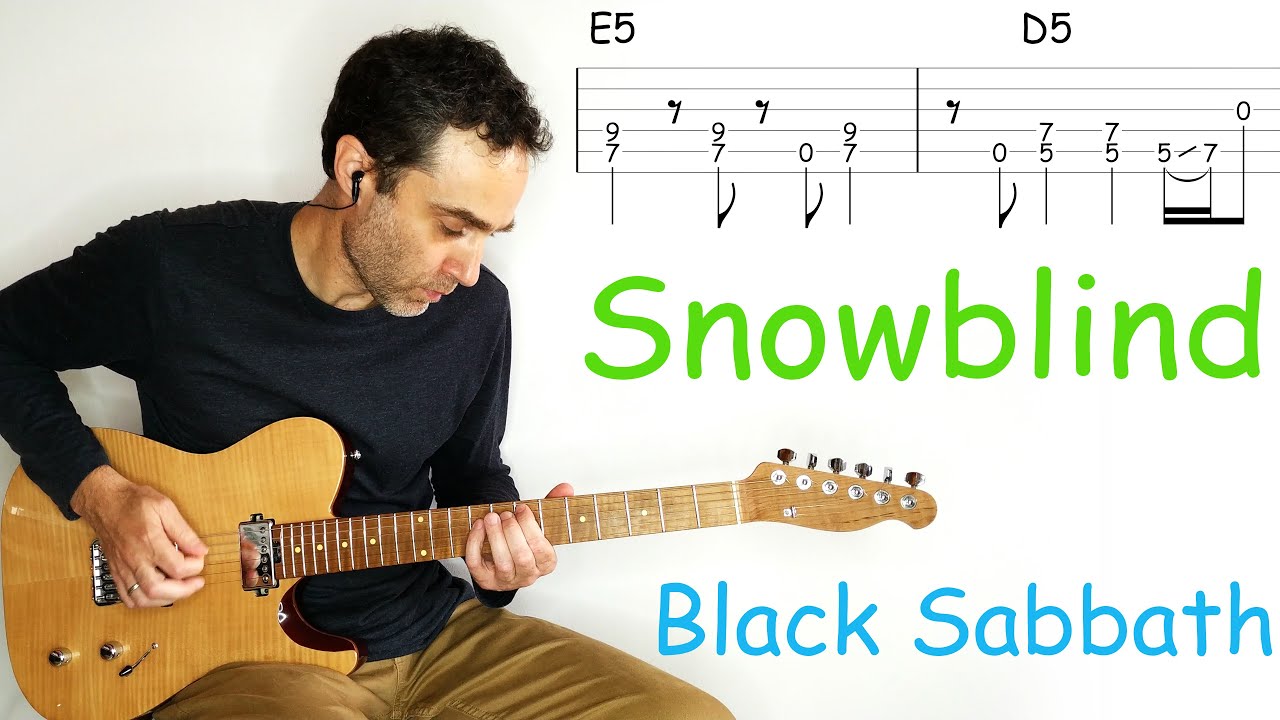 Snowblind - Black Sabbath - Guitar lesson / tutorial / cover with tab - YouTube