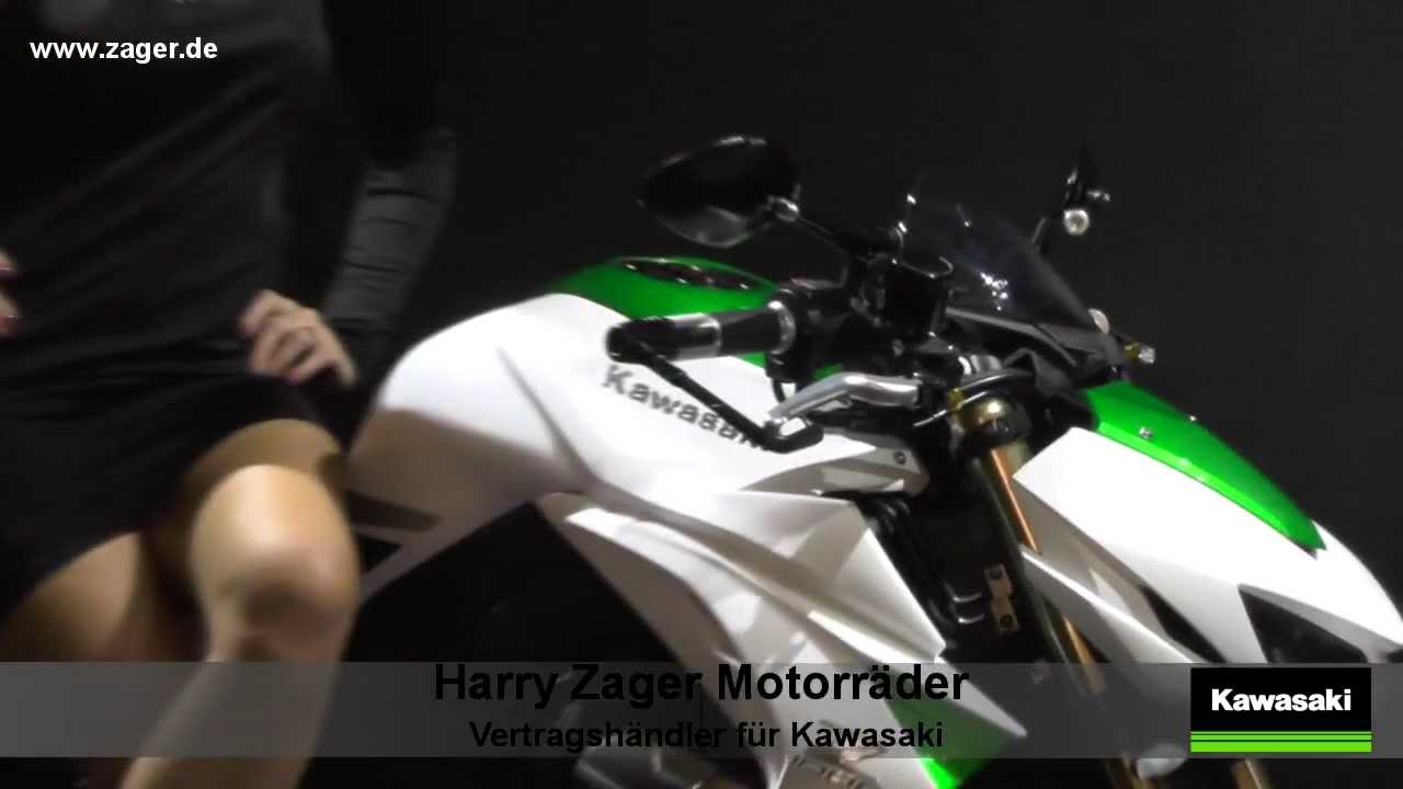 2014 Kawasaki Z1000 Rizoma Edition White on EICMA 2013 Girls walkaround ...