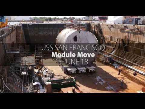 USS San Francisco Module Move - June 5, 2018 - YouTube