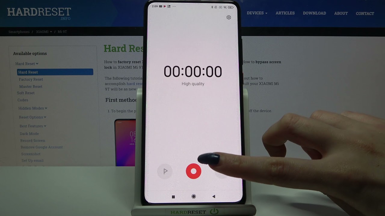 How to Use Voice Recorder in Xiaomi Mi 9T - Create Voice Memos - YouTube