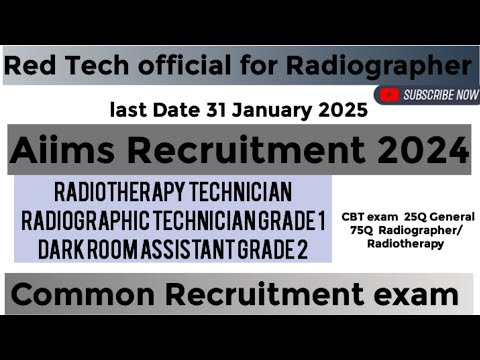 AIIMS CRE 2024 || DARK room assistant || Radiographer || Radiotherapy ...