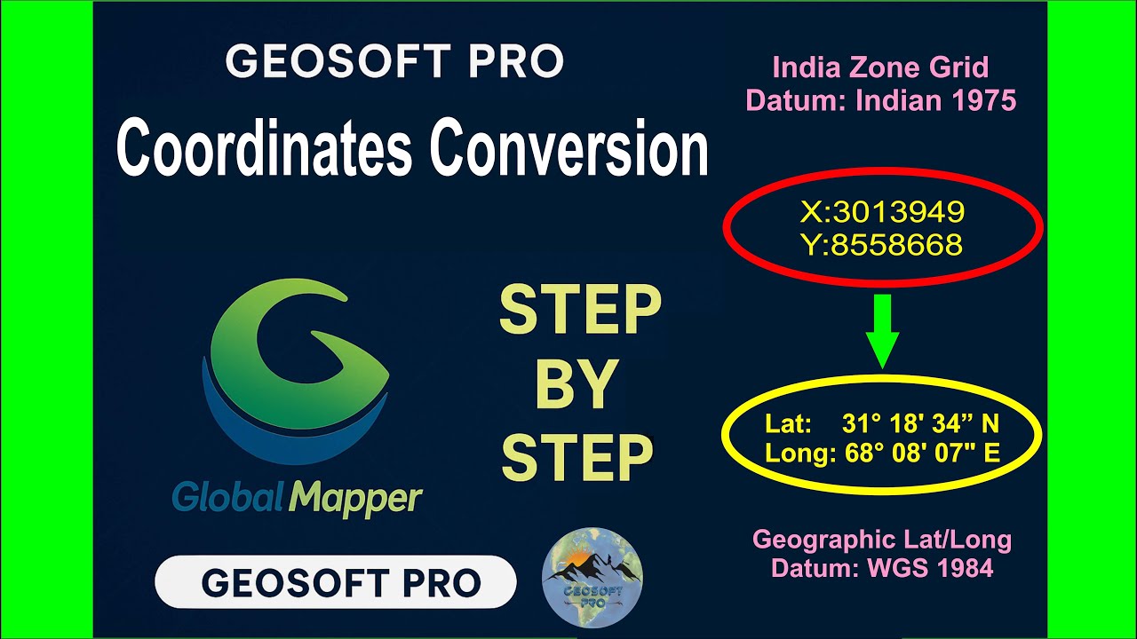 Convert Coordinates in Global Mapper & Plot KMZ in Google Earth | Step ...