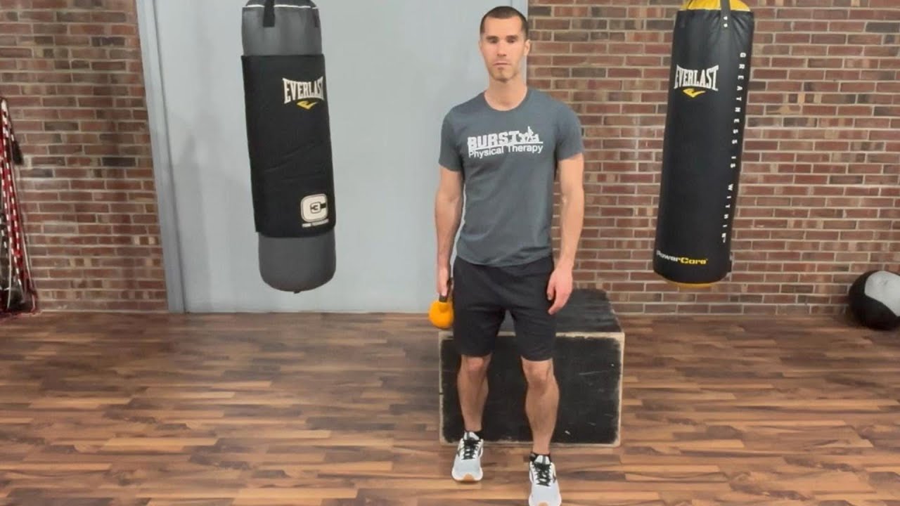 Small L FF Staggered Box Squat - YouTube