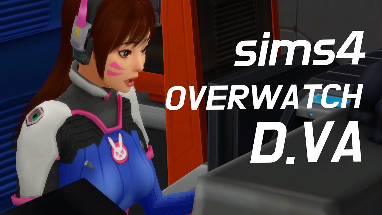 오버워치 디바 심즈4 캐릭터 만들기 (overwatch d.va sims4 costume) - YouTube