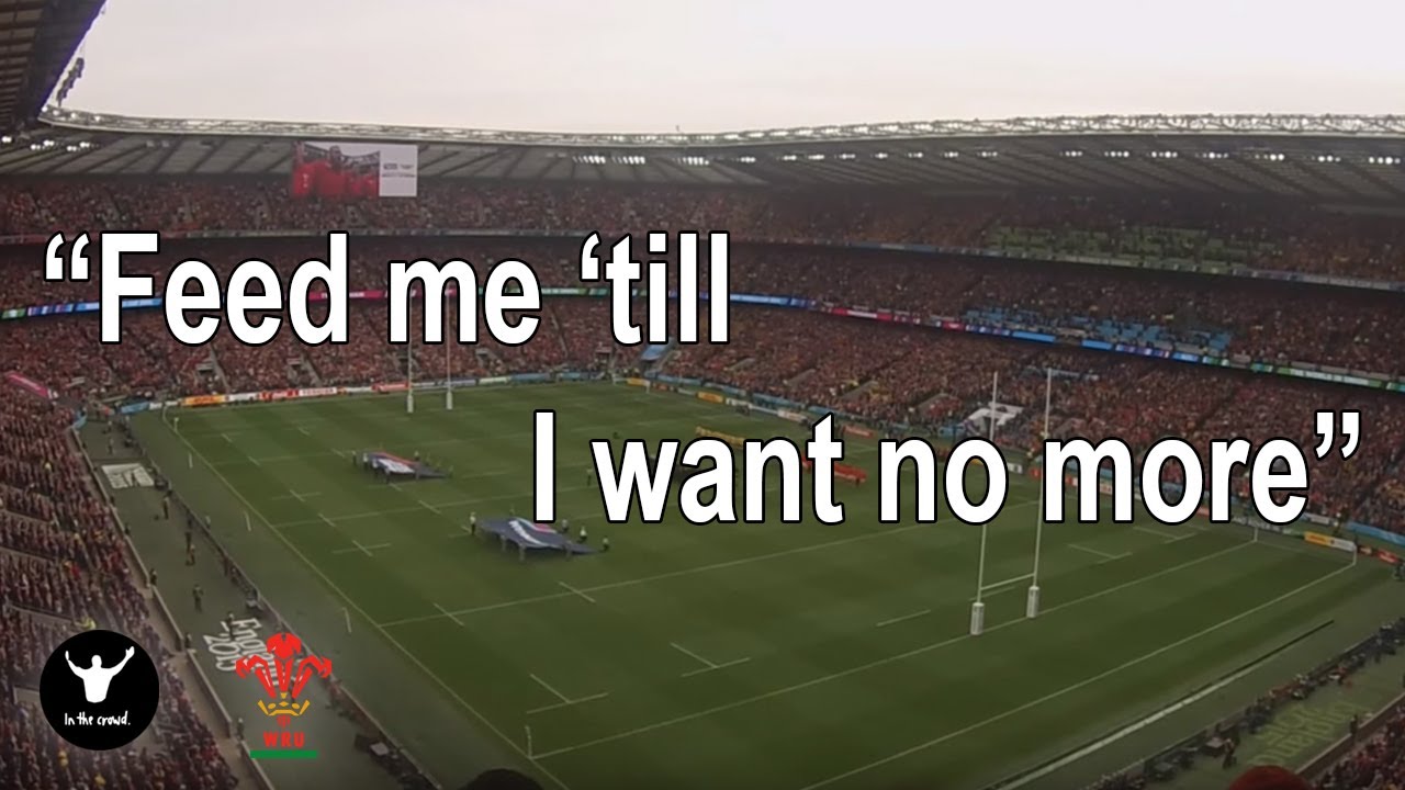 Loud Wales fans sing National Anthem, Bread of heaven & Land of my ...