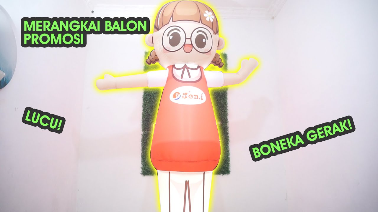 TUTORIAL MERANGKAI BALON PROMOSI!! BONEKA GERAK!! - YouTube
