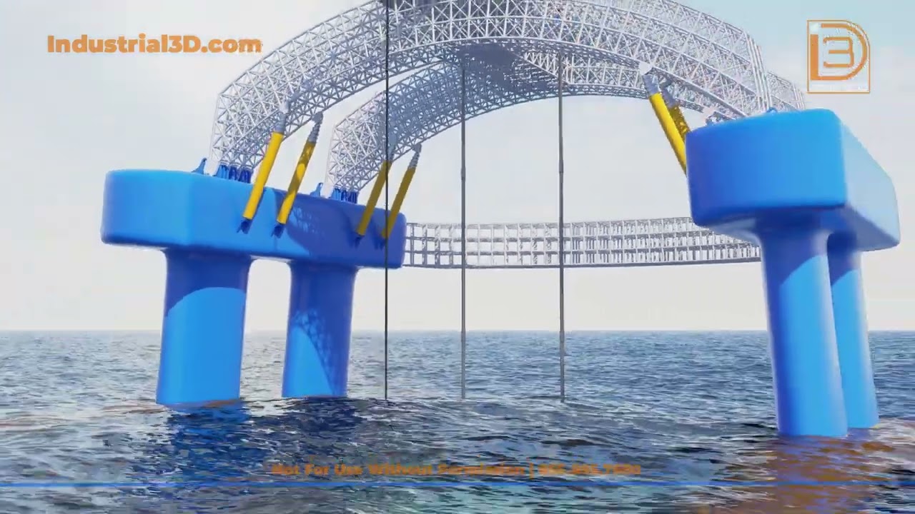 3D Animation of A Self Sufficient Vessel for Heavy Lifting In Severe ...