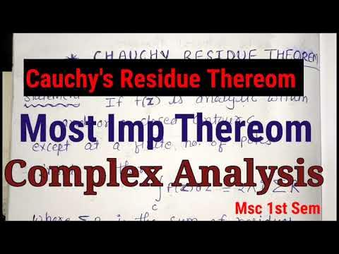 Cauchy's Residue Theorem | Complex analysis | Msc 1st Sem | #aimers - YouTube
