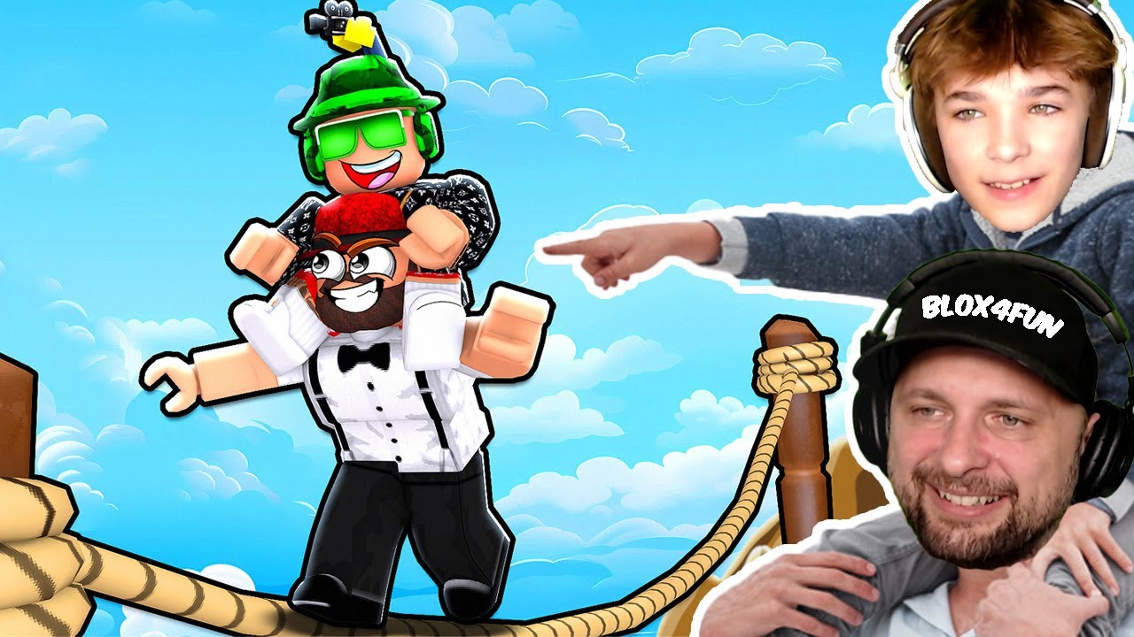 Simas Gamer Rides PiggyBack on SgDad in Roblox HOP ON 2 Player Obby ...