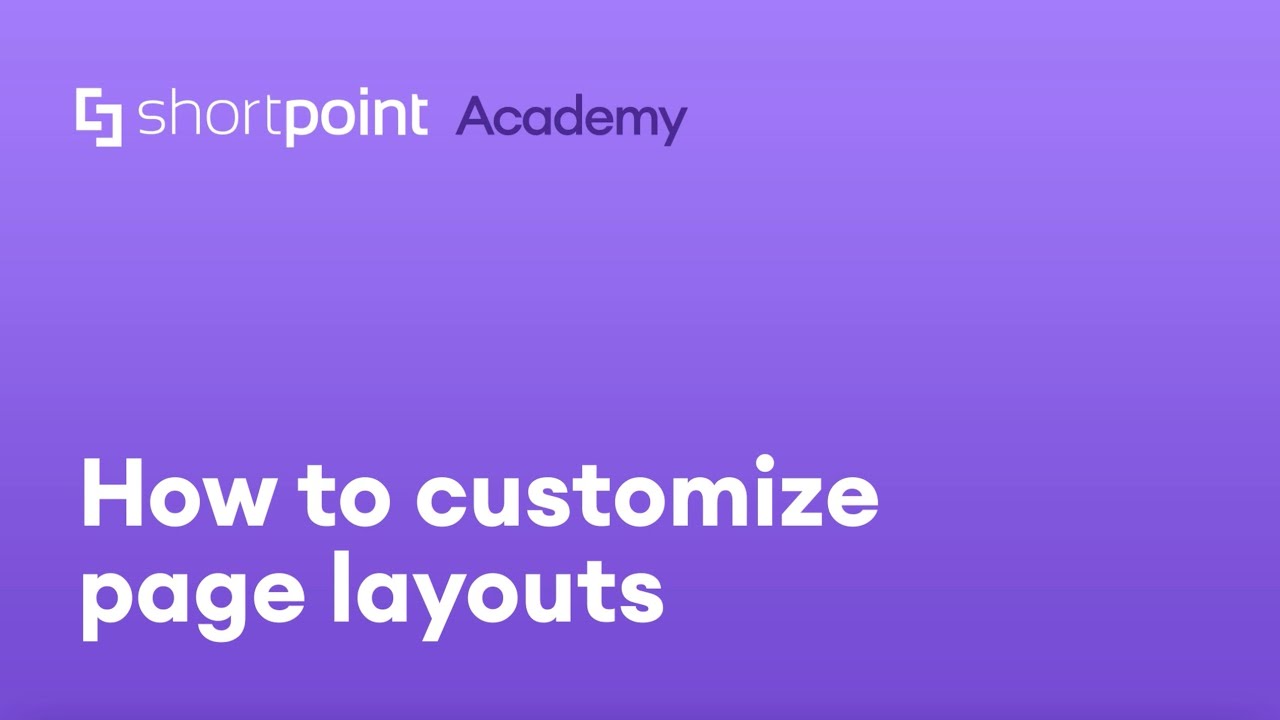 Customize page layouts - YouTube