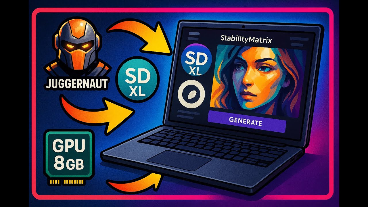 Cómo instalar StabilityMatrix (Stable Diffusion) en GPUs 8GB - YouTube