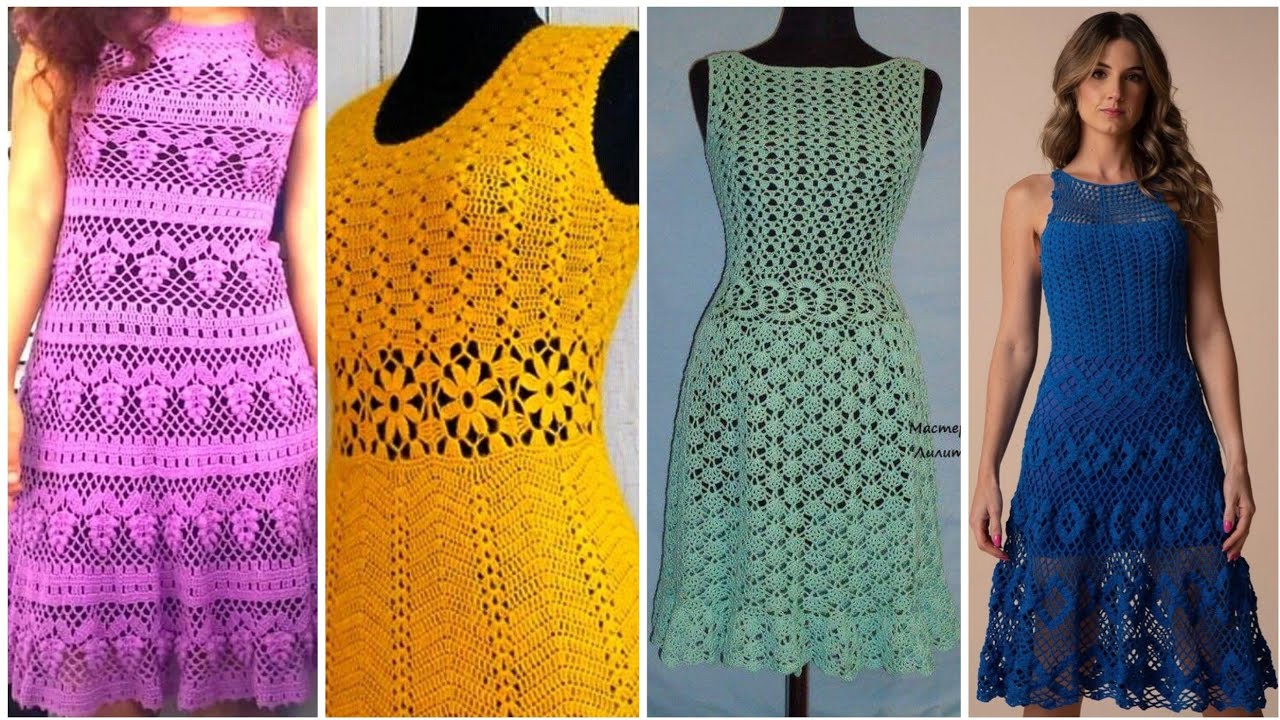 Ideas de diseño de vestidos de crochet elegantes y bonitos - YouTube