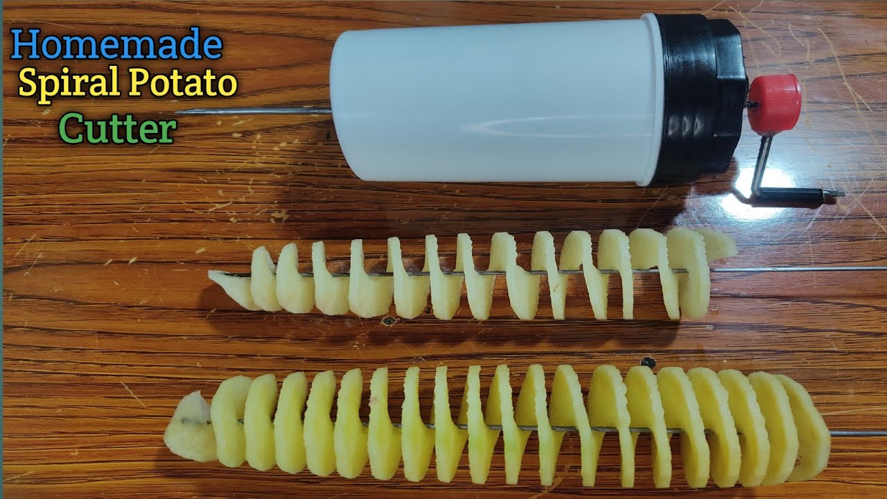 How To Make Spiral Potato Cutter - Spring Potato Machine - Spiral ...