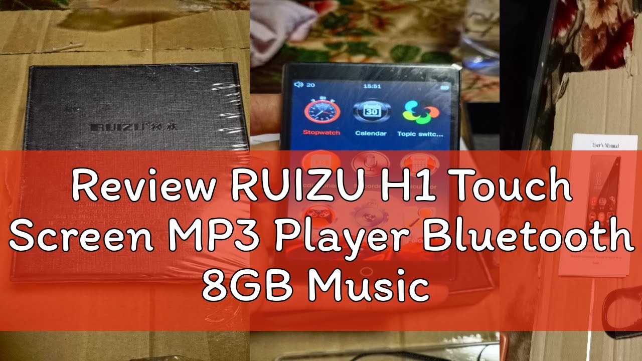 Review RUIZU H1 Touch Screen MP3 Player Bluetooth 8GB Music Player ...
