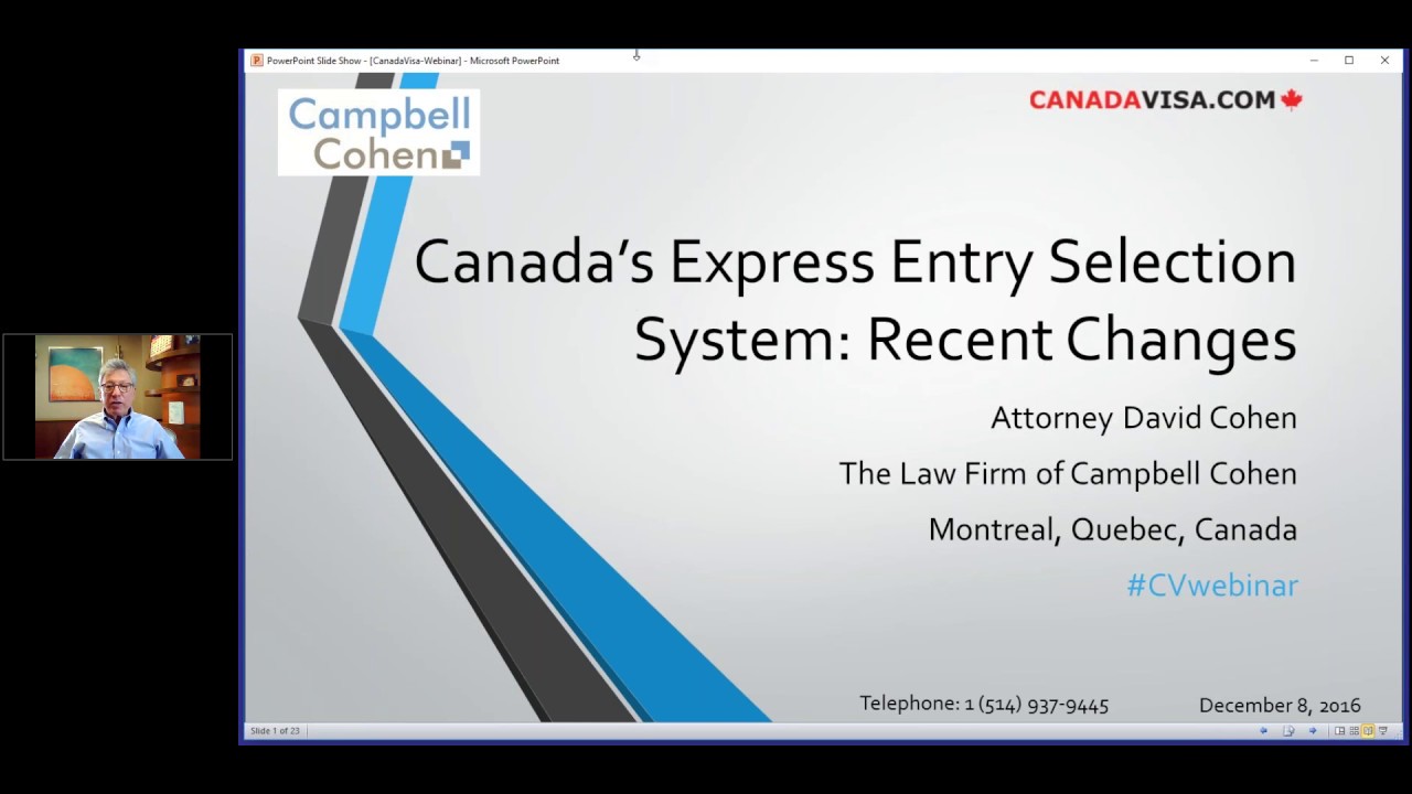 Webinar: Changes to the Express Entry Comprehensive Ranking System ...