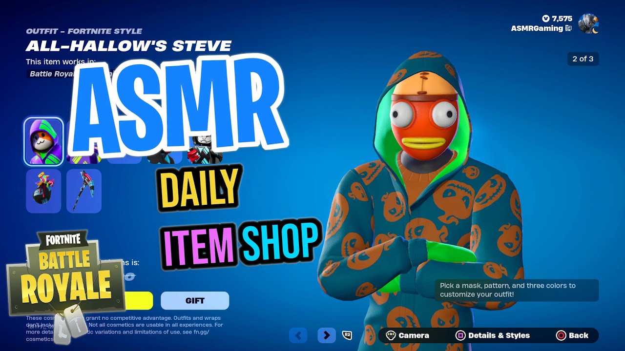 ASMR Fortnite All Hallows Steve Skin Is Back! Daily Item Shop 🎮🎧 ...