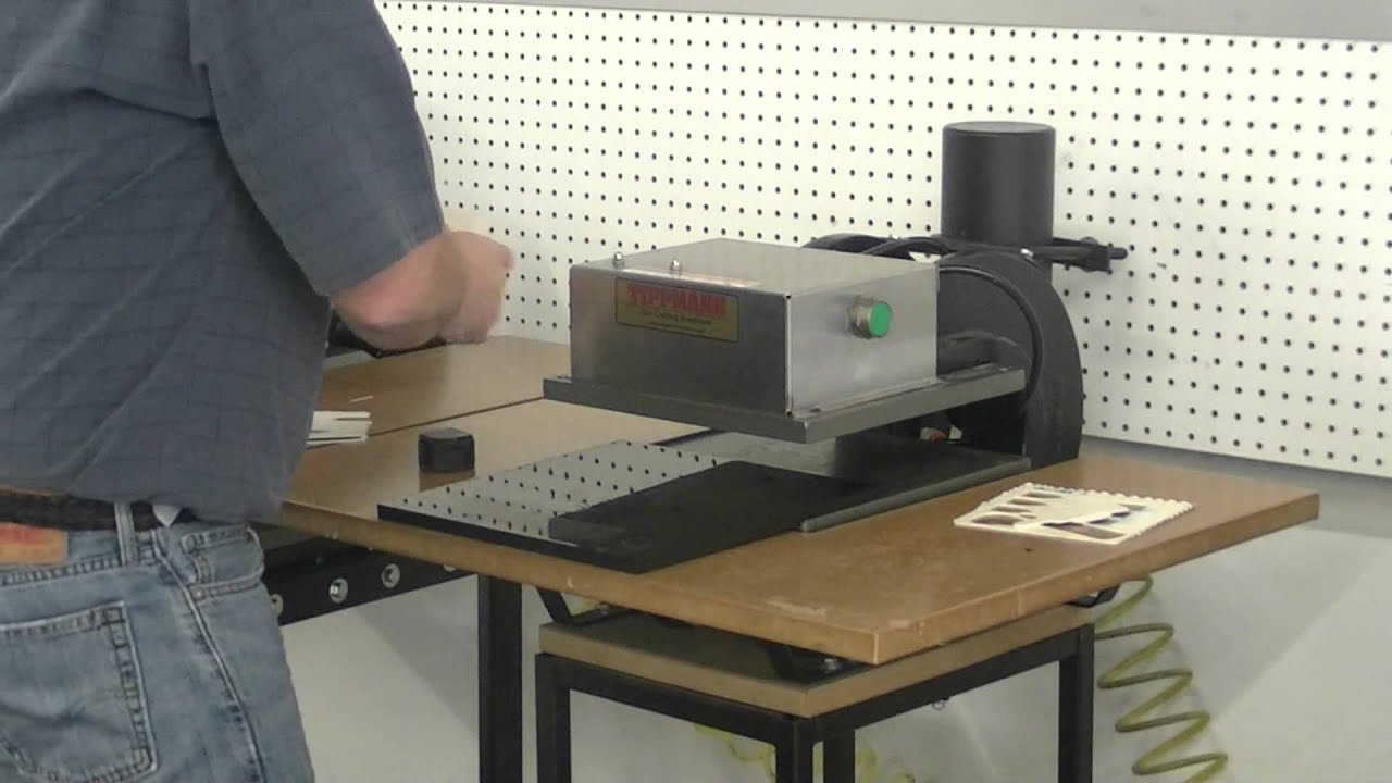Tippmann Clicker 700 Press Cutting Brittle Plasic Using A 1.25" Clicker ...