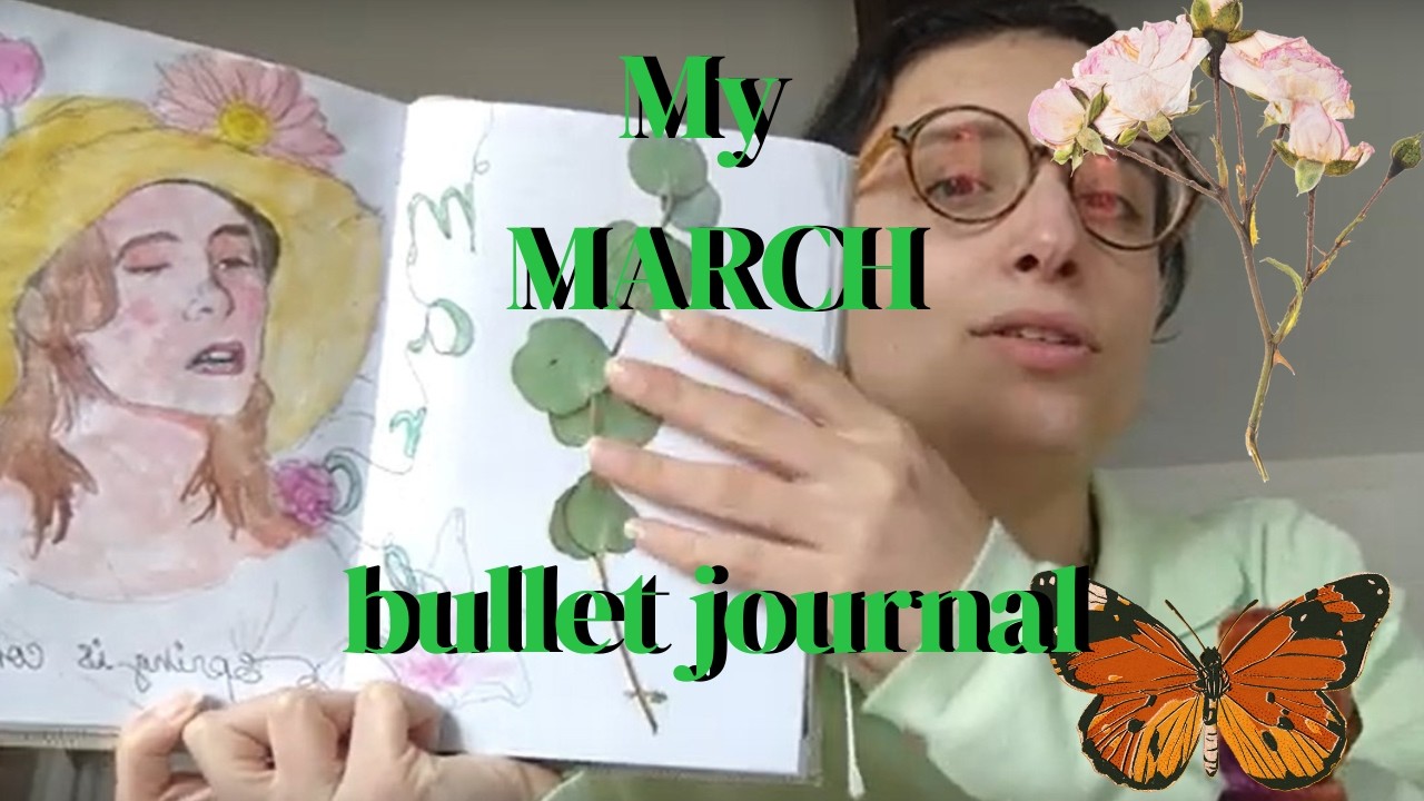 My March bullet journal setup (+ flipping through March's) - YouTube