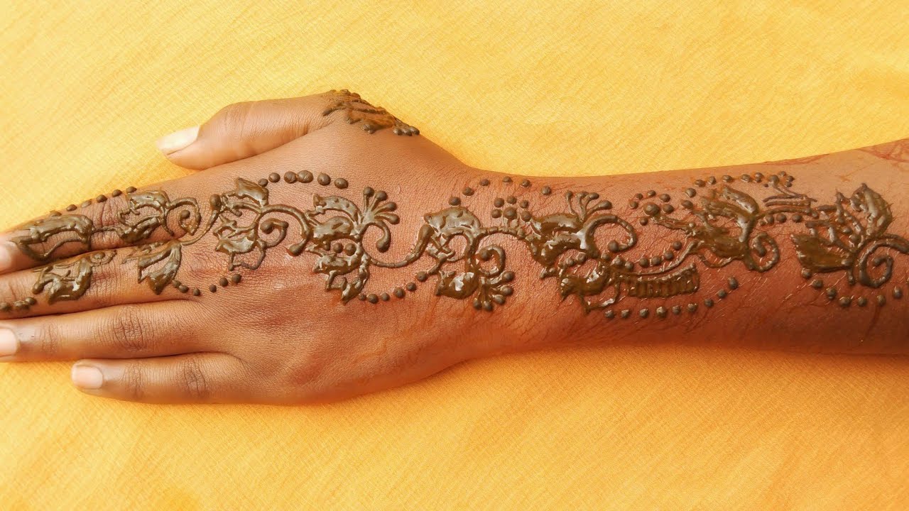 Simple Back Hand Mehandi - Back hand Arabic mehandi - सबसे आसान अरेबिक ...