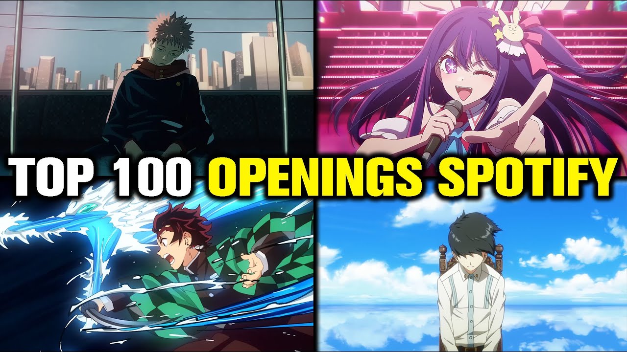 LOS 100 OPENINGS DE ANIME MAS ESCUCHADOS DE SPOTIFY 2024 - YouTube