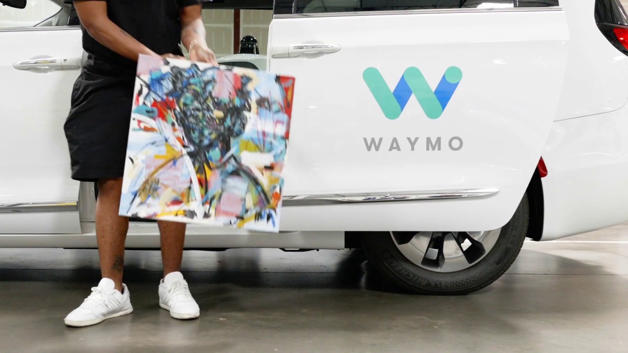 Life with Waymo: Creating art in the back seat - YouTube