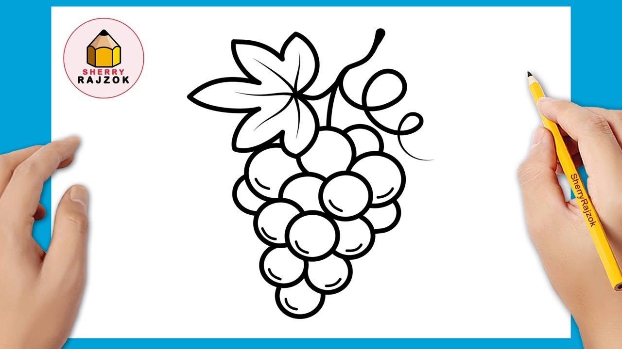 Hogyan rajzoljunk szőlőt egyszerű | Könnyű Rajzok - YouTube