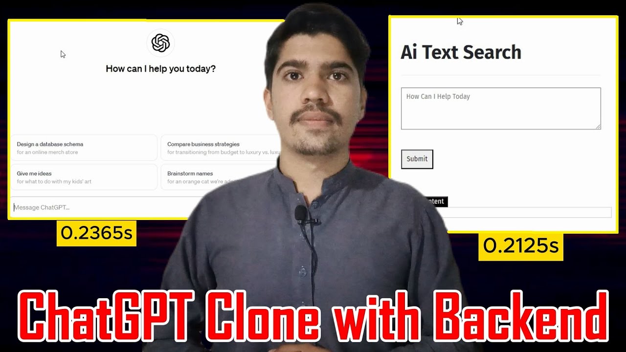 ChatGPT Clone Using HTML , CSS and JavaScript with Backend - YouTube