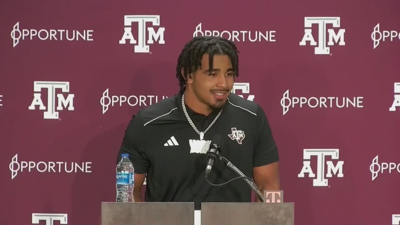 Texas A&M LB Taurean York discusses Week 1 of spring practice - YouTube