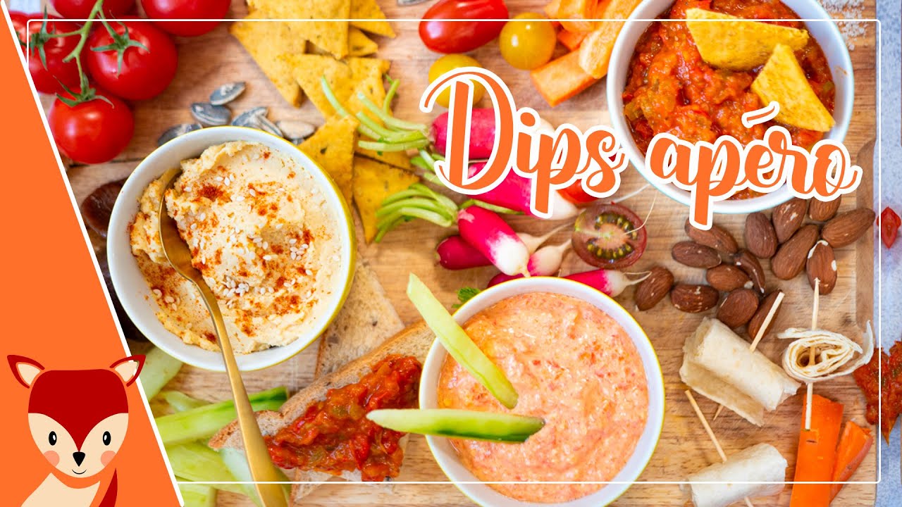 3 dips apéro - Sauce salsa, sauce ktipiti et houmous - YouTube